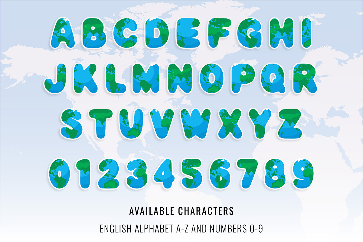 Earth Day Font, a Symbol Font by Font Craft Studio | Creative Market