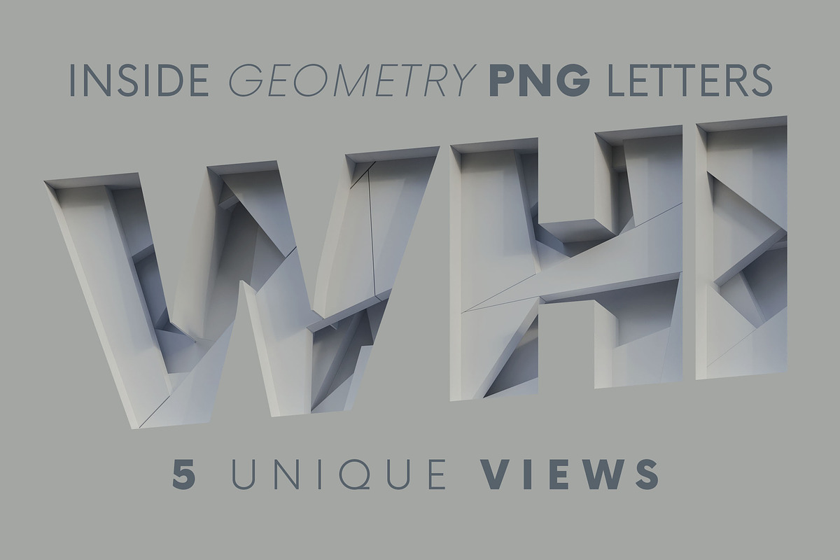 Inside Geometry - 3D Lettering, a Graphic by MIIM