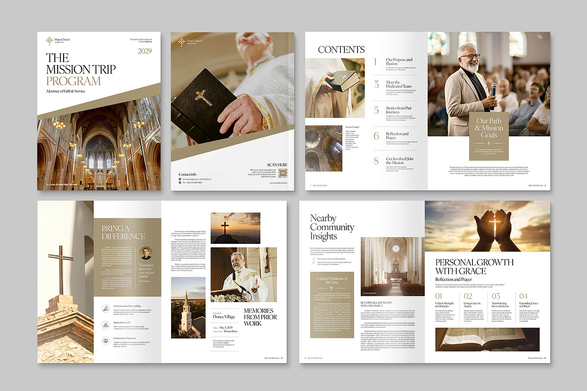 Church Mission Brochure Template, a Brochure Template by BrandPacks ...