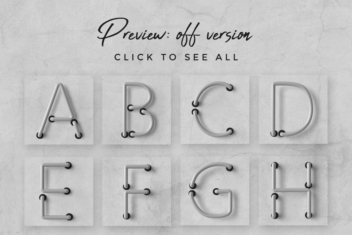 Neon alphabet kit, an Object Graphic by MiksKS