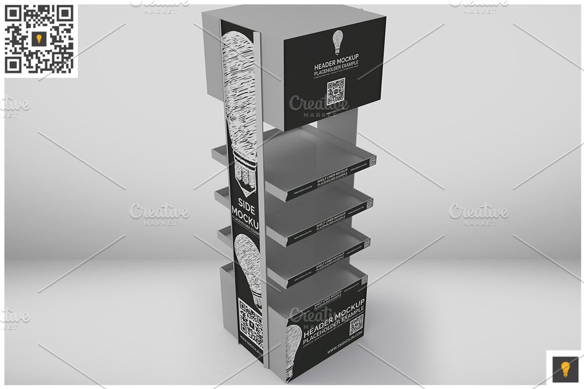 Promotional Store Shelf Stand Mockup, a Product Mockup by Shocky Design ...