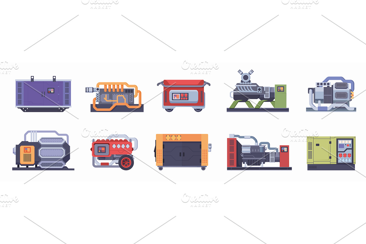Generator. Electric energy, a Background Graphic by Onyx