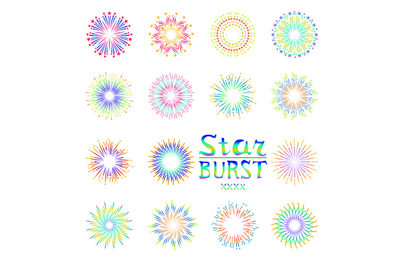 Set color starburst abstract vector, a Background Graphic by Rommeo79