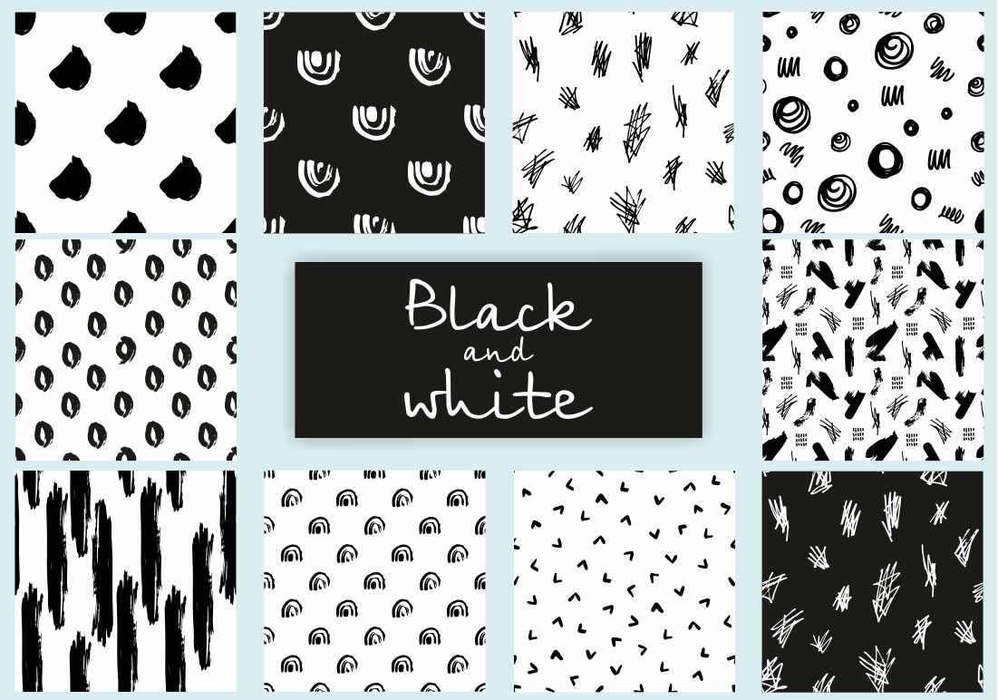 Black and white patterns, a Pattern Graphic by Elona Laff