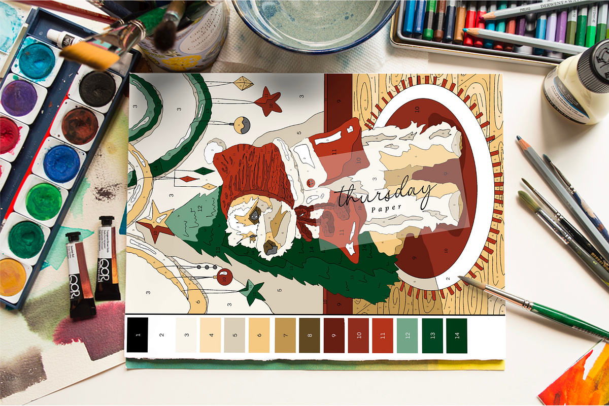 Christmas Color By Number, an Illustration by Thursdaypaper