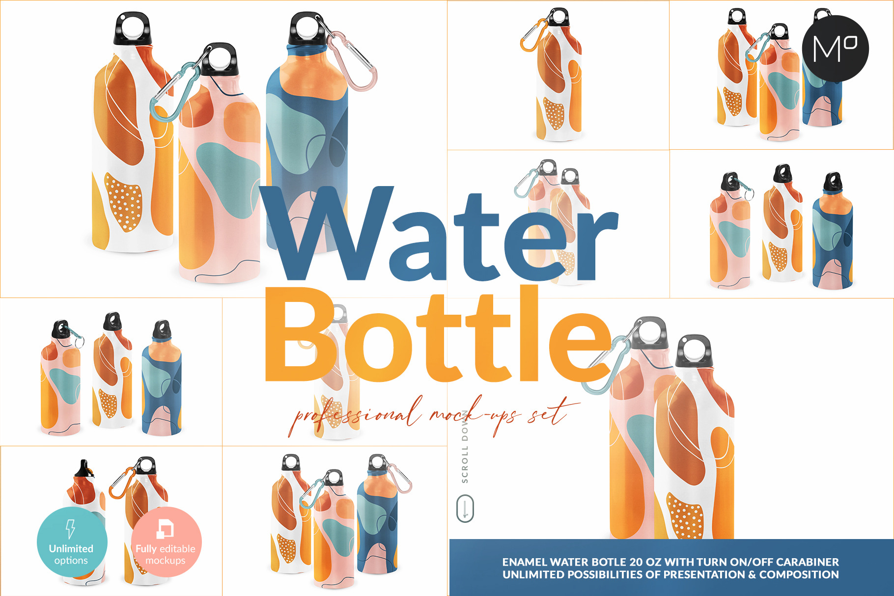 Water Bottle Professional Mock-ups, a Mockup by Mocca Mockups Store