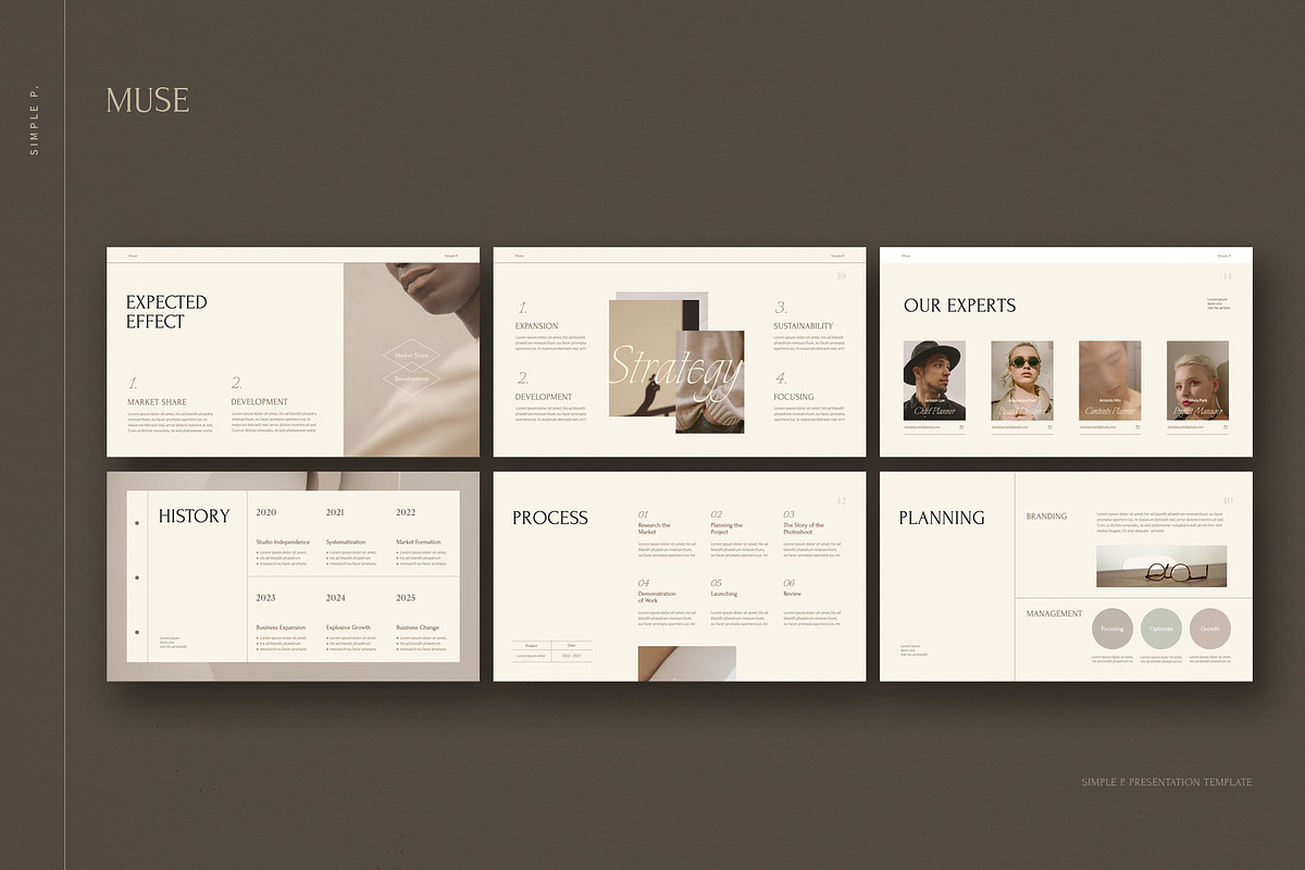Muse PowerPoint Template, a Presentation Template by Simple P.
