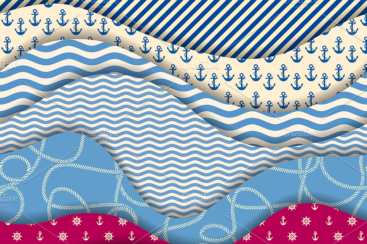 Marine and nautical style patterns