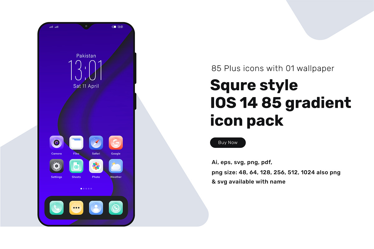 IOS14 Gradient 85 icon pack, an Icon by Creative-squad | Creative Market