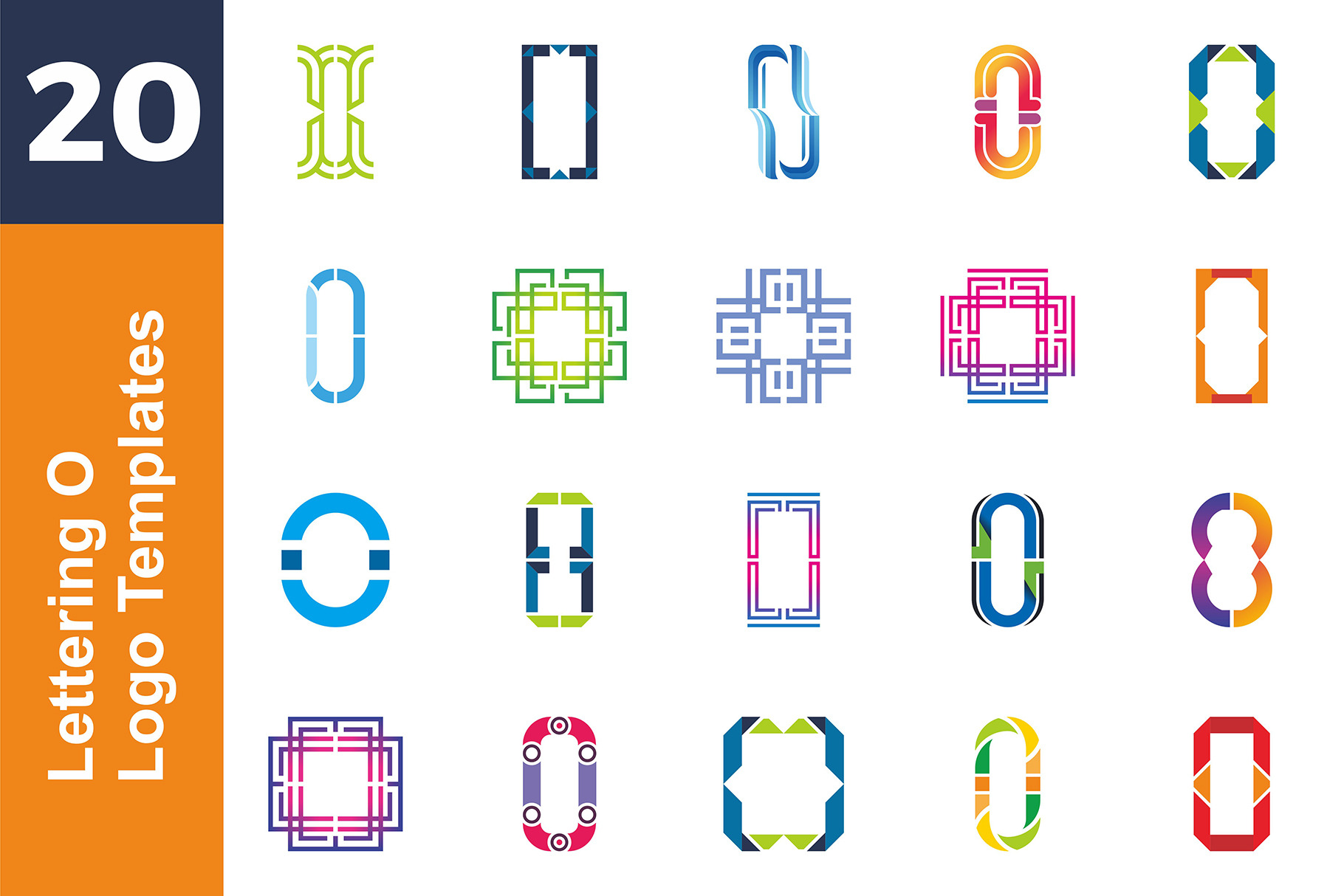 20 Logo Lettering O Template Bundle, a Branding & Logo Template by ...