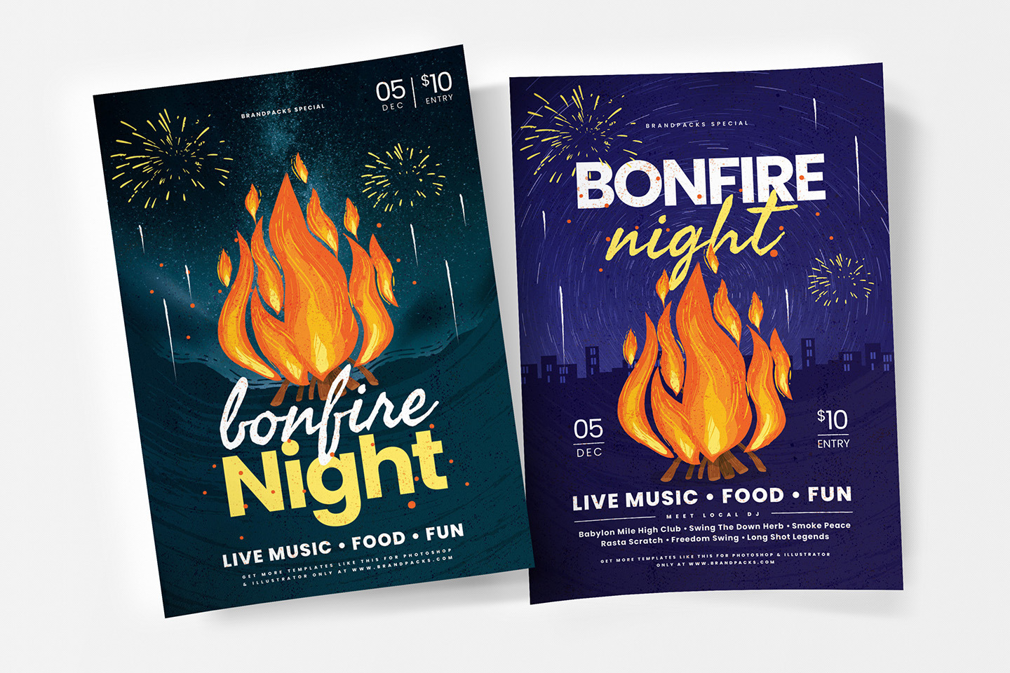 Bonfire Night Flyer & Posters, a Flyer Template by BrandPacks