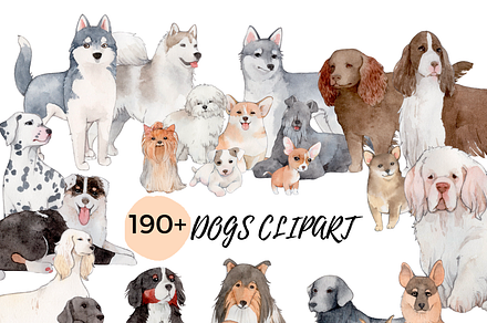 Hand Drawn Dog Breeds Vector 2 | Animal Illustrations ~ Creative Market