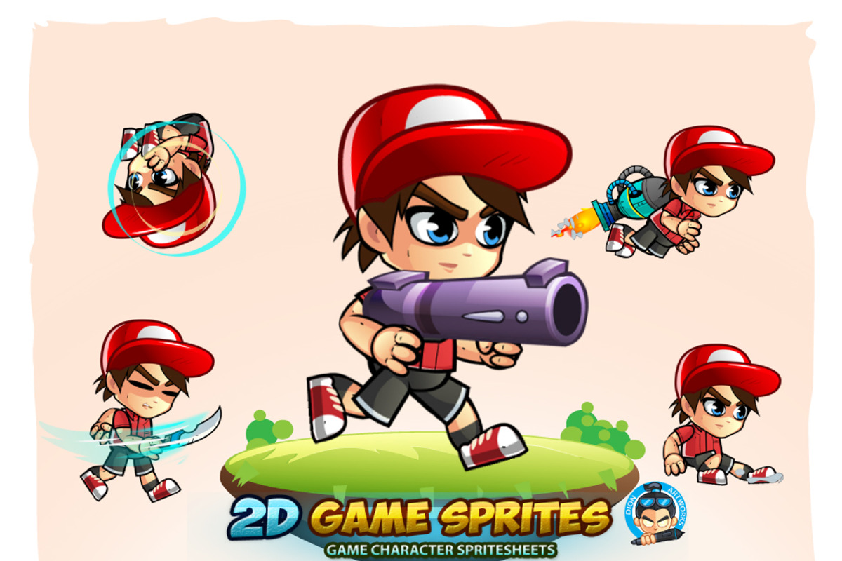 2D Game Character Sprites, an Illustration by DionArtworks