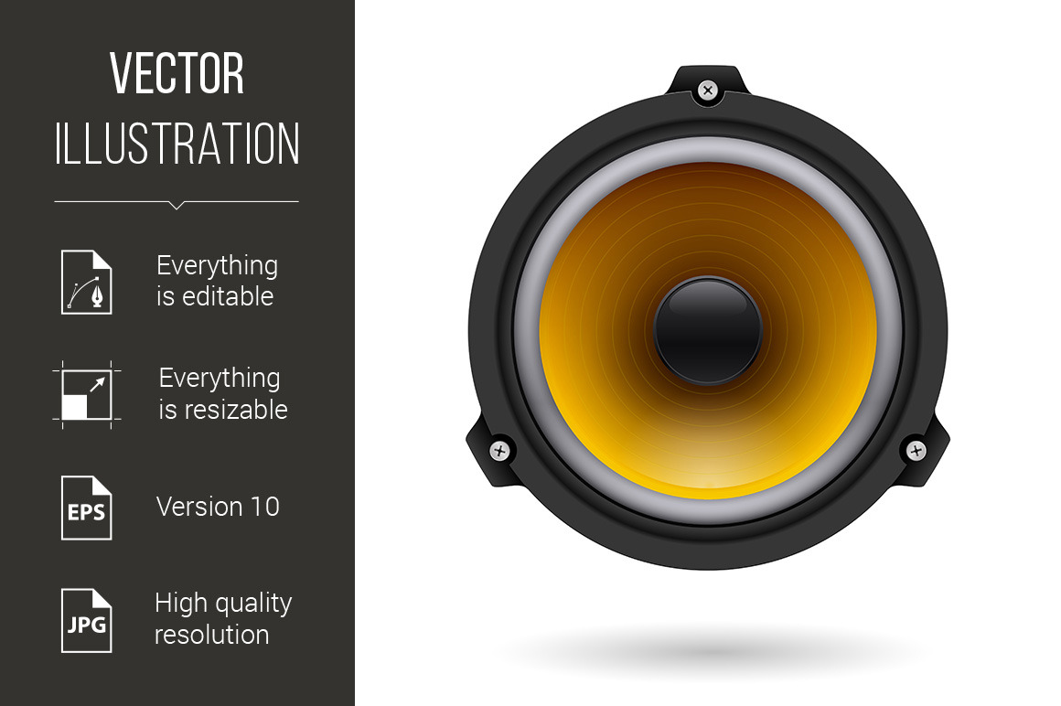 Realistic speaker, a Background Graphic by DvargShop
