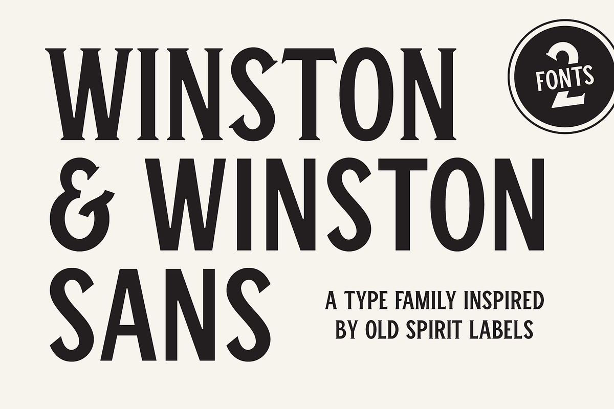 Winston & Winston Sans - 2 Fonts, a Sans Serif Font by Bebop Font Foundry