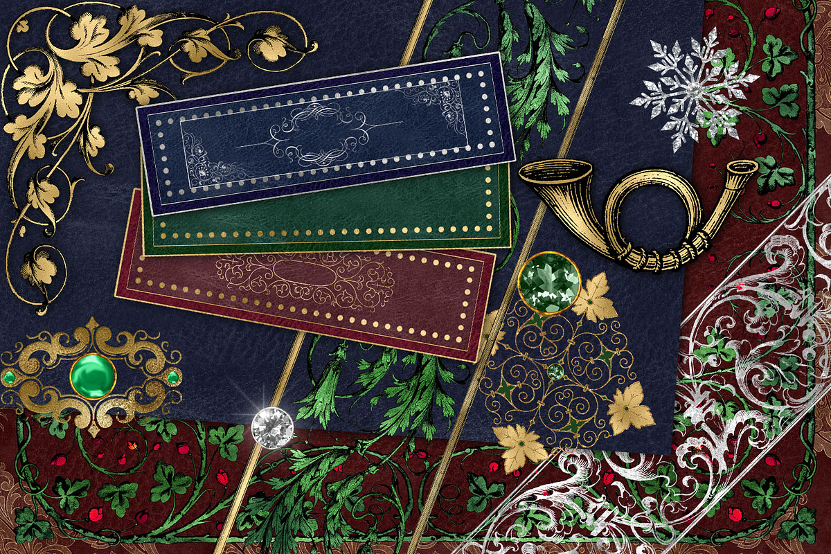 Christmas Book Covers, a Texture Graphic by Digital Curio