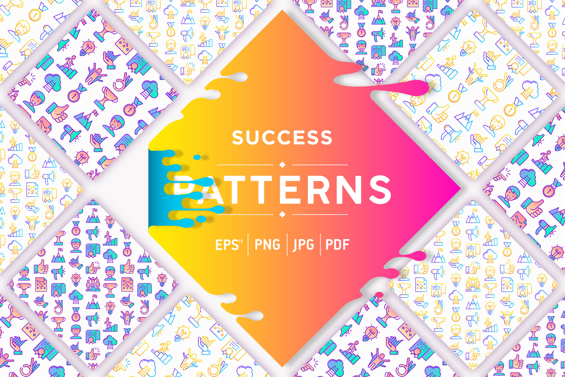 Success Patterns Collection, a Pattern Graphic by Alex Blogoodf