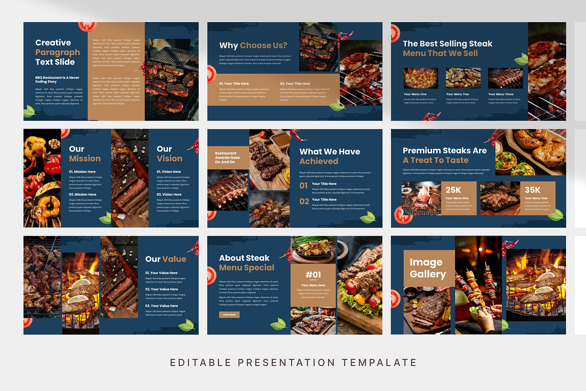 Barbeque Restaurant - PowerPoint Template