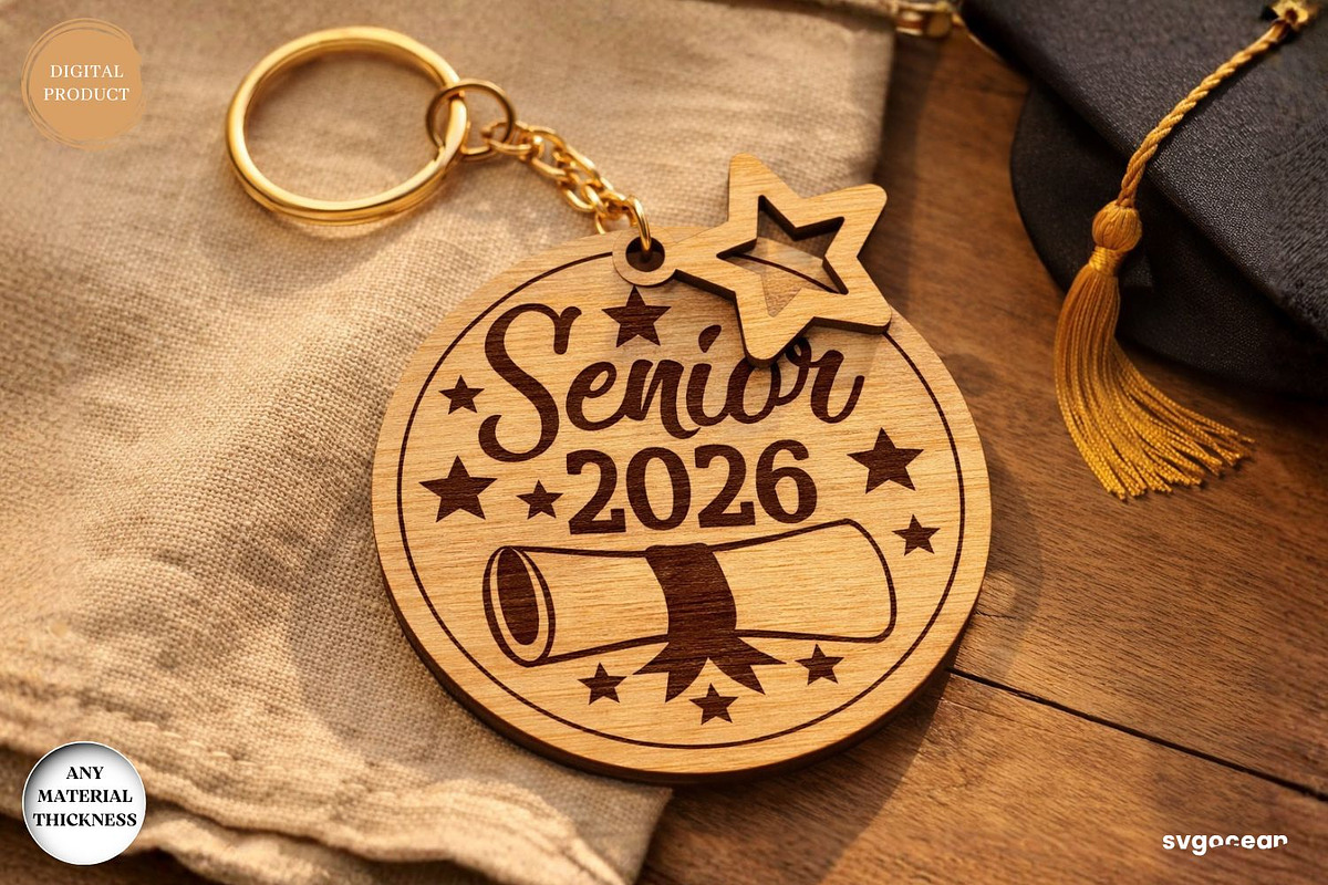 Graduation 2026 Keychain SVG Bundle, a Decorative Illustration by svgocean