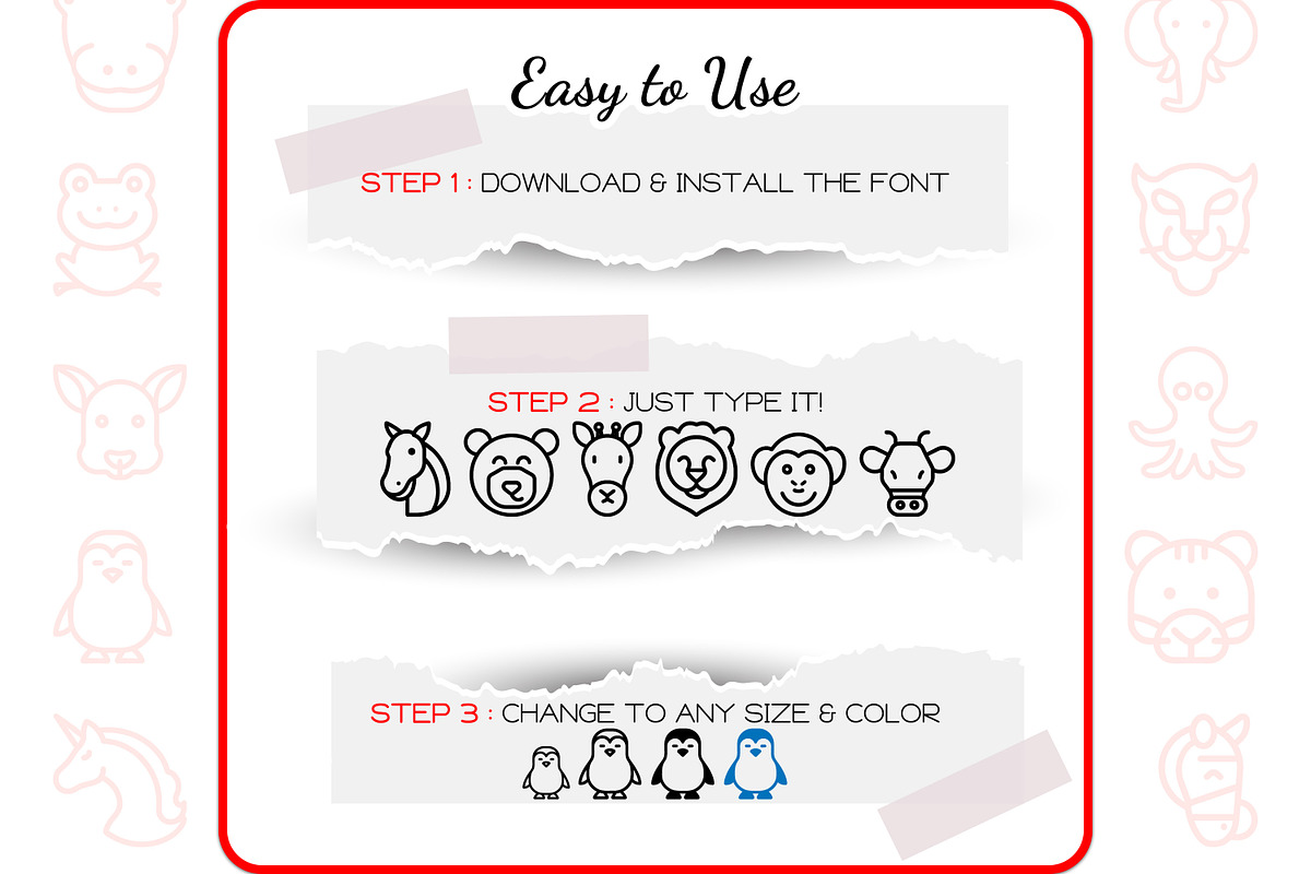 Animal Alphabet - Dingbat Font, a Symbol Font by WADLEN