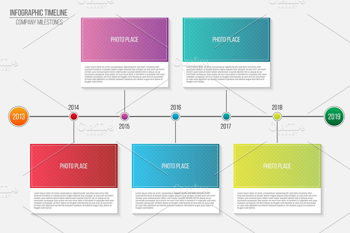 Infographic milestones timeline., a Work Illustration by HAPPY VECTOR