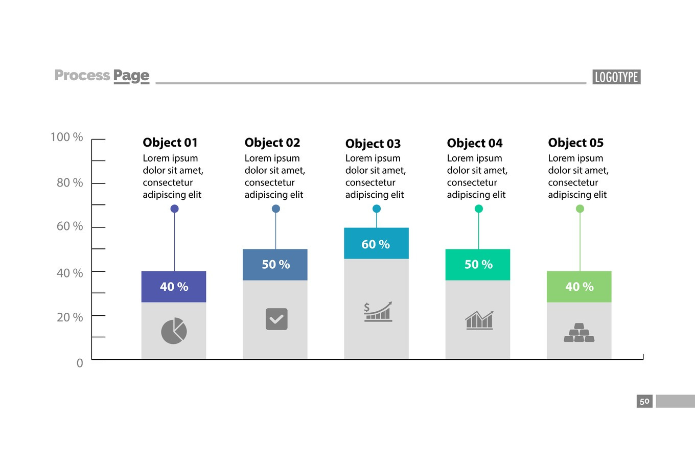 Five Columns Slide Template | Textures ~ Creative Market