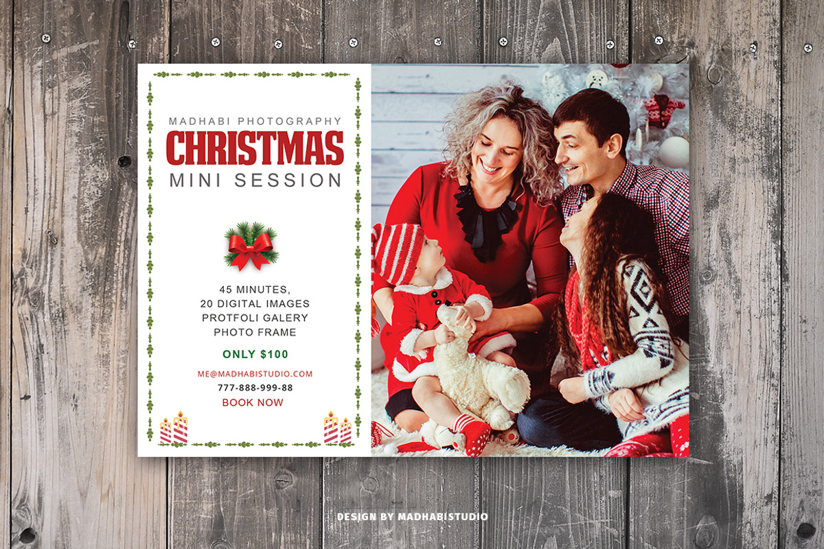 Christmas Mini Session, a Card Template by Madhabi Studio