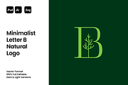 Minimalist Letter B Natural Logo