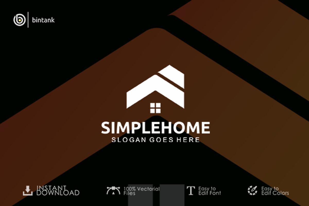 Simple Home Logo, a Branding & Logo Template by Bintank Studio