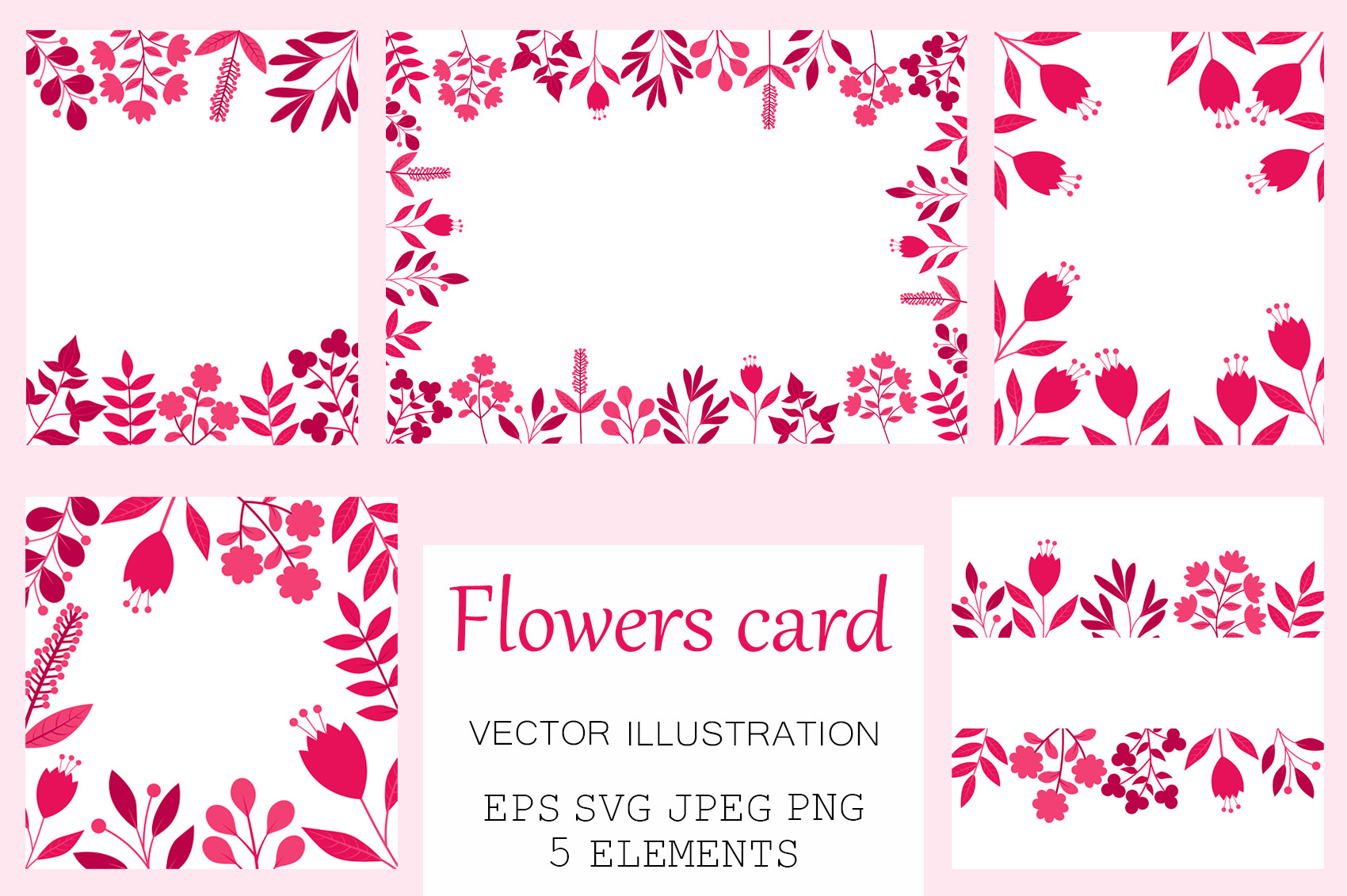 Flowers card. Flowers frame., an Illustration by IrinaShishkova