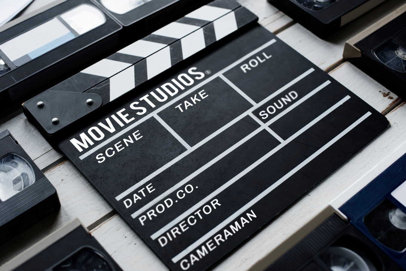 Movie slate featuring action, antique, and cameraman, an Arts ...