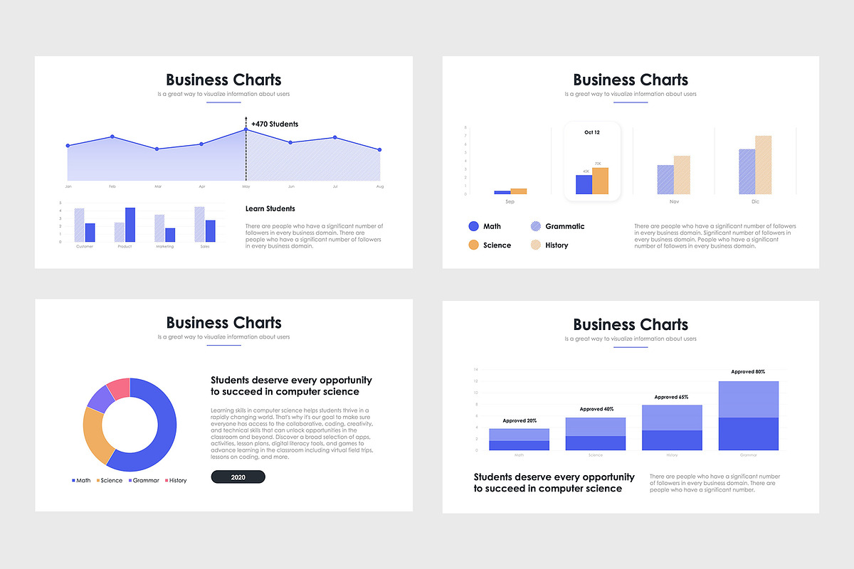 Business Charts PowerPoint Template, a Presentation Template by slidequest