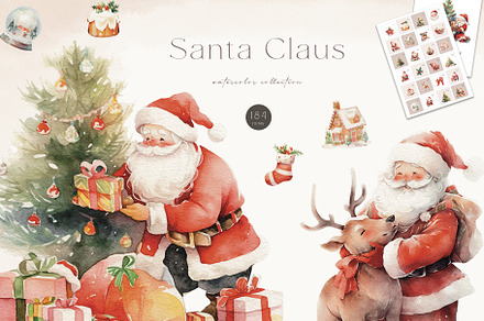 Retro Vintage Santa Claus Vector | Seasonal Illustrations ~ Creative Market