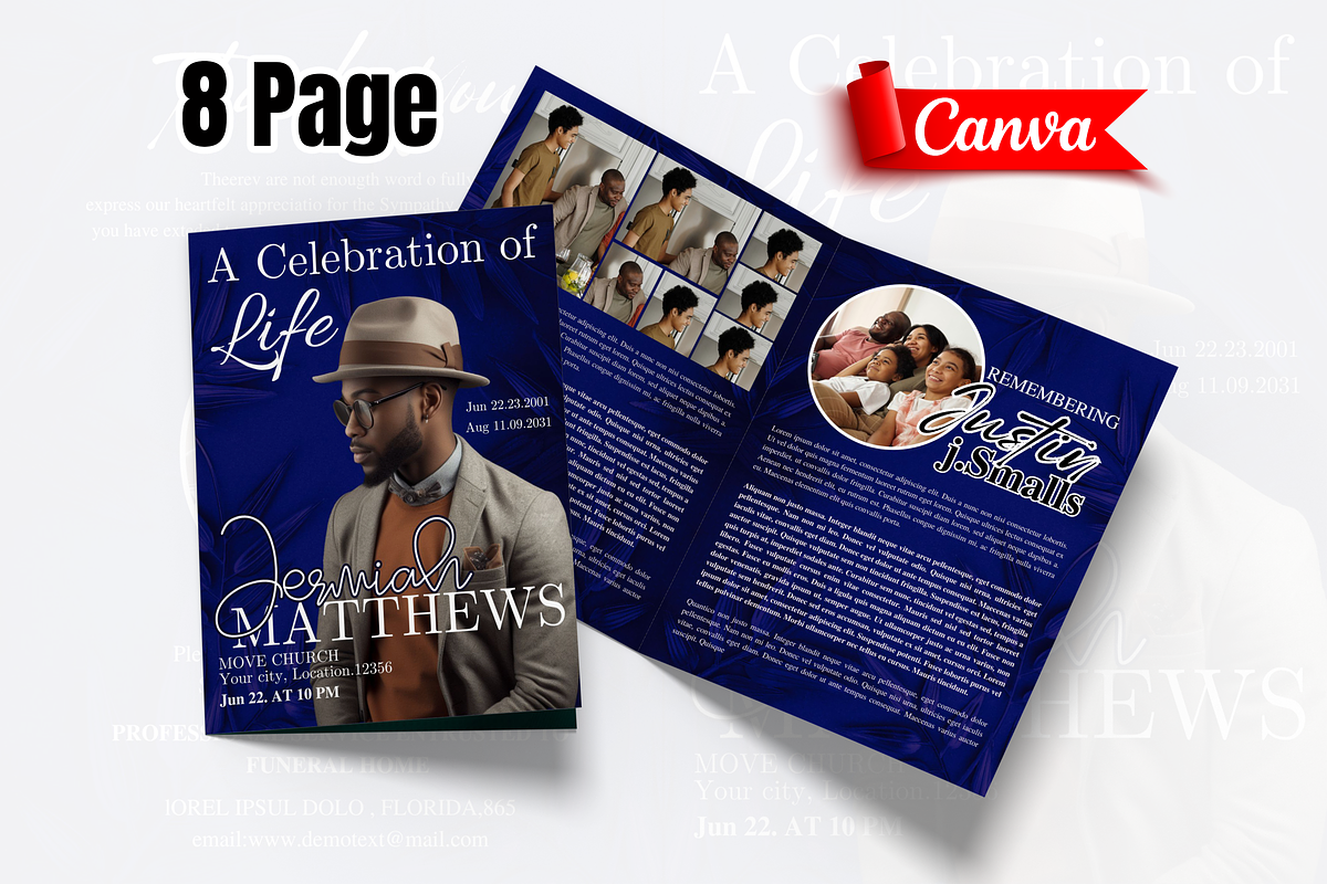 Funeral Program Template, a Magazine Template by iloveTemplate ...