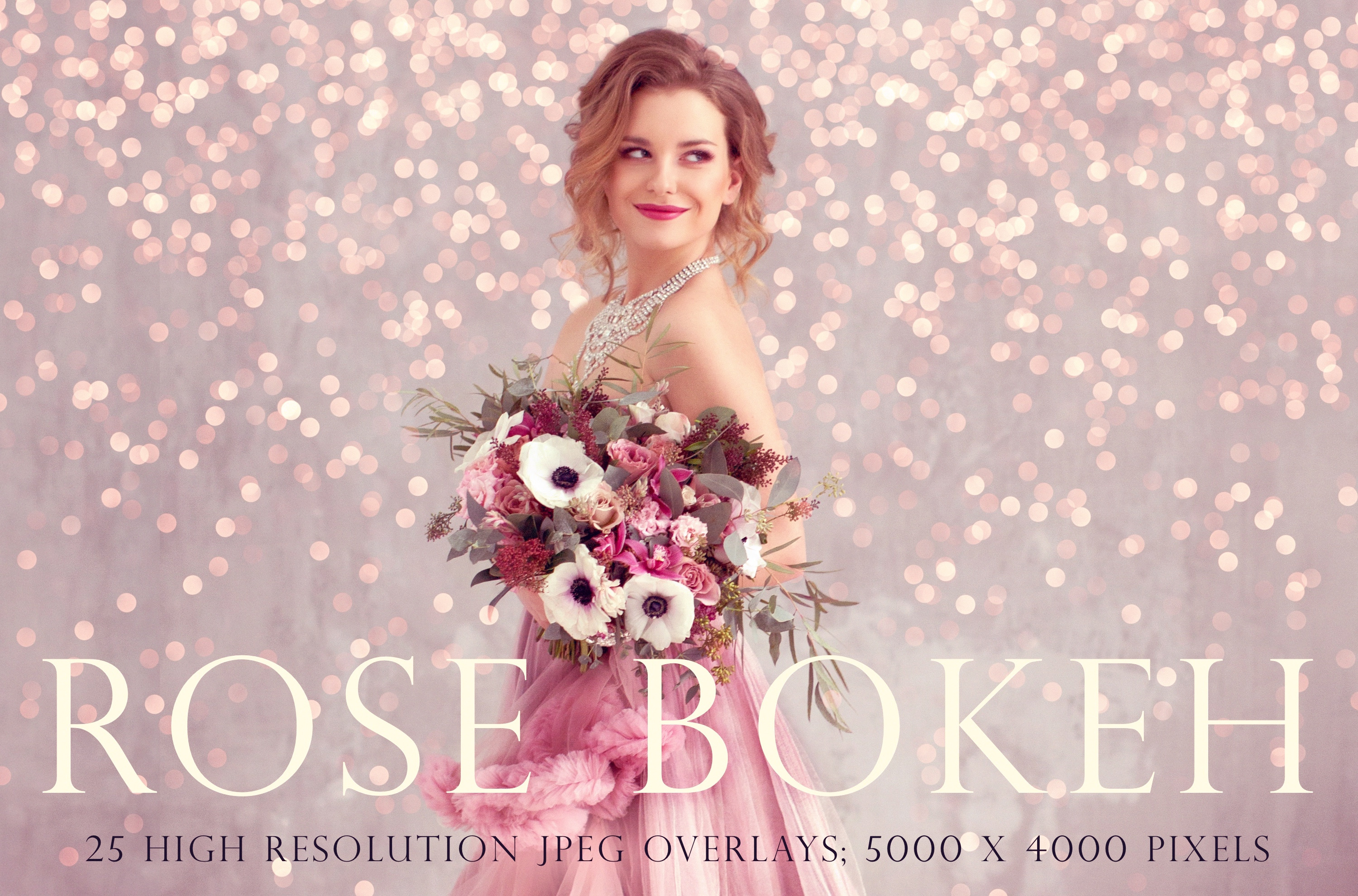 Rose gold bokeh overlays, an Object Graphic by Paper Farms