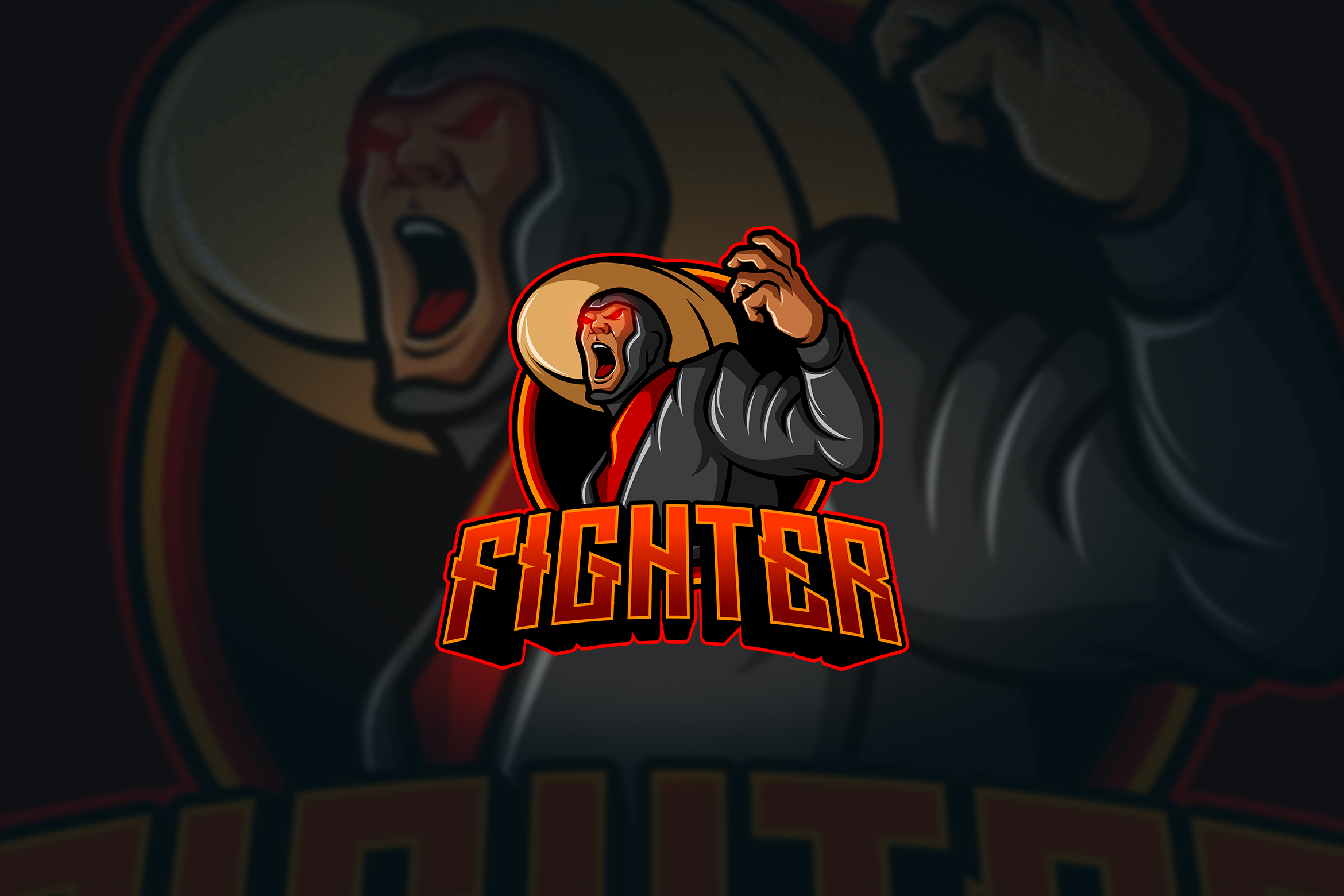 Fighter - Mascot & Esport Logo, a Branding & Logo Template by AQR ...