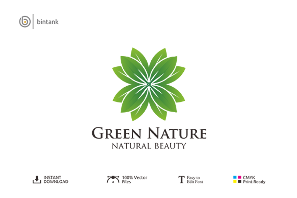 Green Nature Logo, a Branding & Logo Template by Bintank Studio