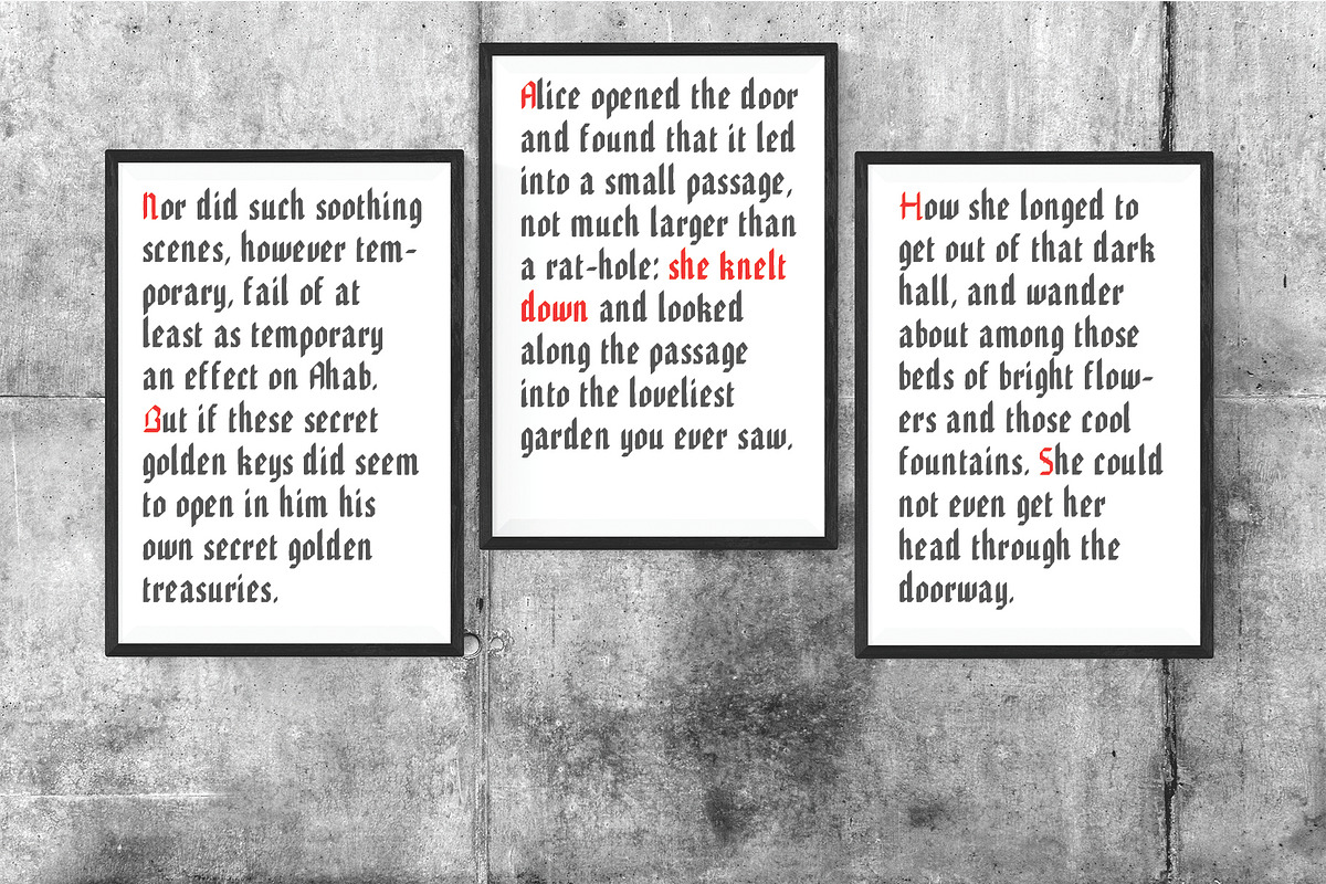 EDGAR, Handmade Gothic Typeface, a Blackletter Font by Dene Studios