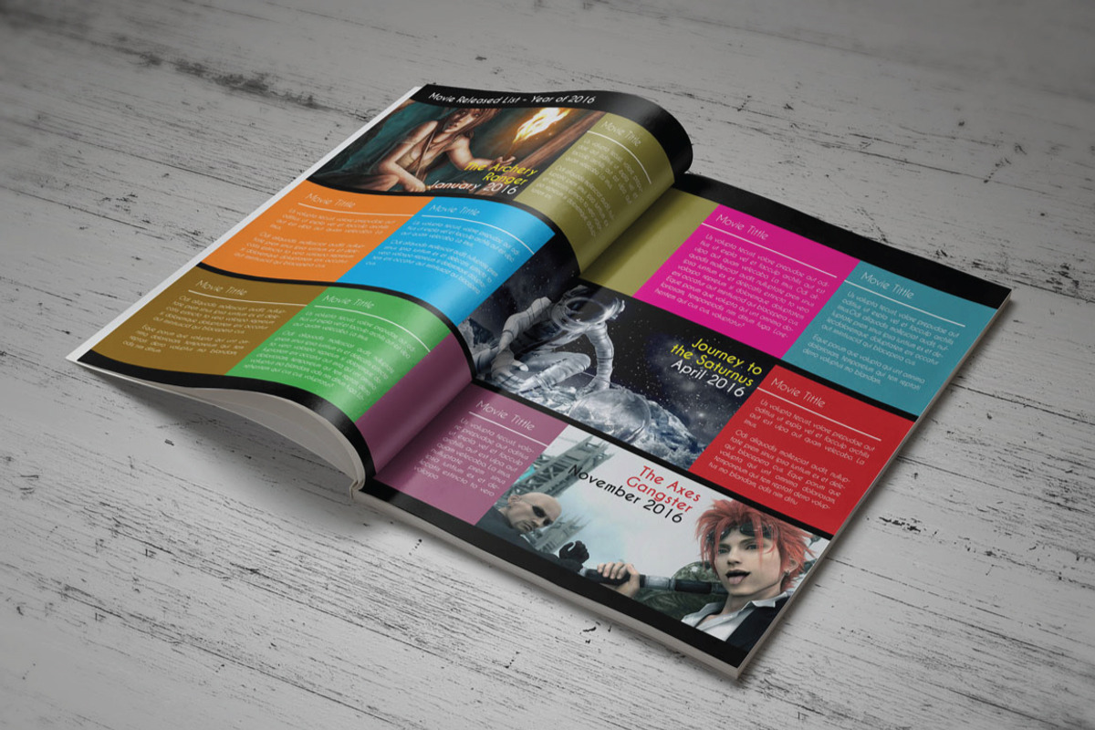 Movie Magazine Template, a Magazine Template by voryu