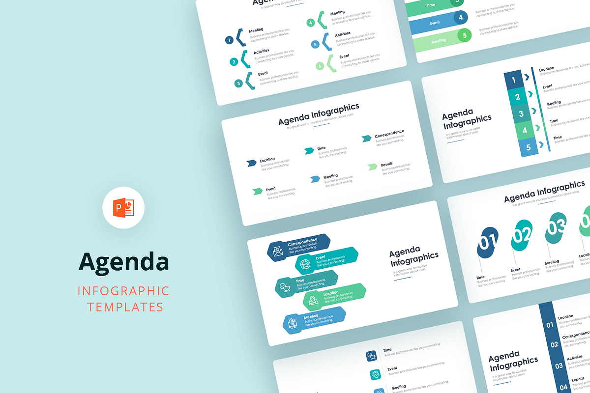 Agenda Infographics - PowerPoint, a Presentation Template by slidequest ...