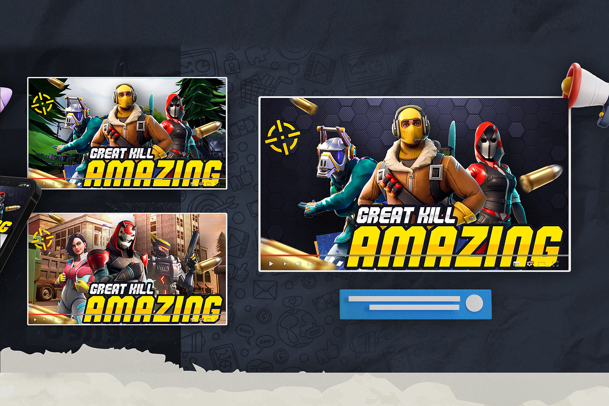 Gaming Youtube Thumbnails Pack 2