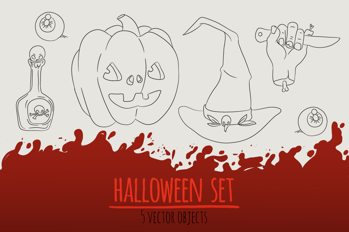 halloween set, an Object Graphic by adi katz