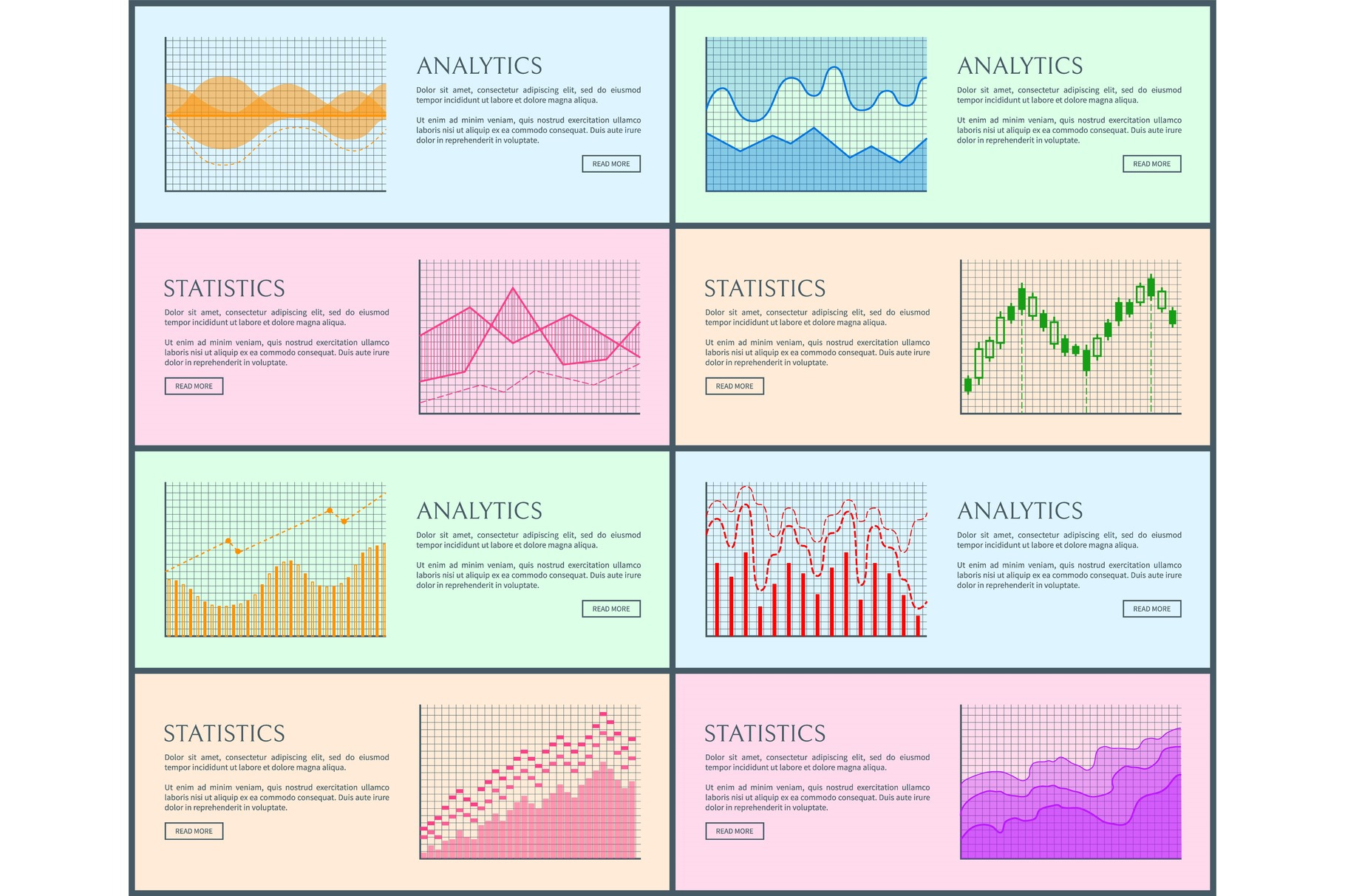 Analytics Statistic Collection Vector Illustration, an Object Graphic ...