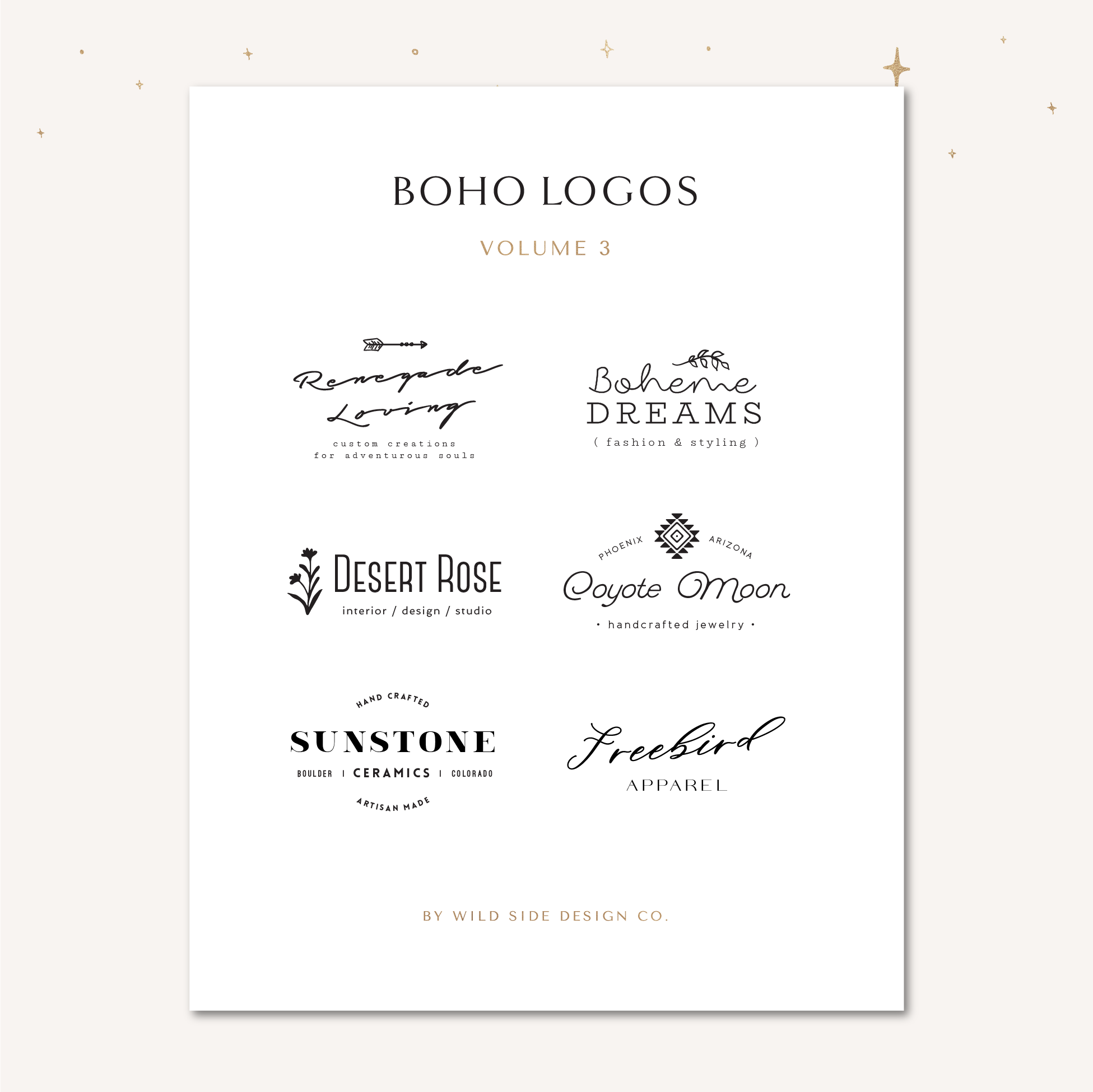Boho Logo Templates Vol. 3, a Branding & Logo Template by Wild Side ...