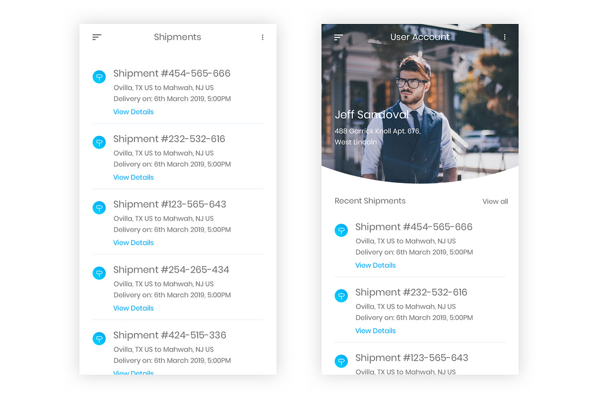 Shipment & Logistics Figma App, an UI Kit Template by themelove