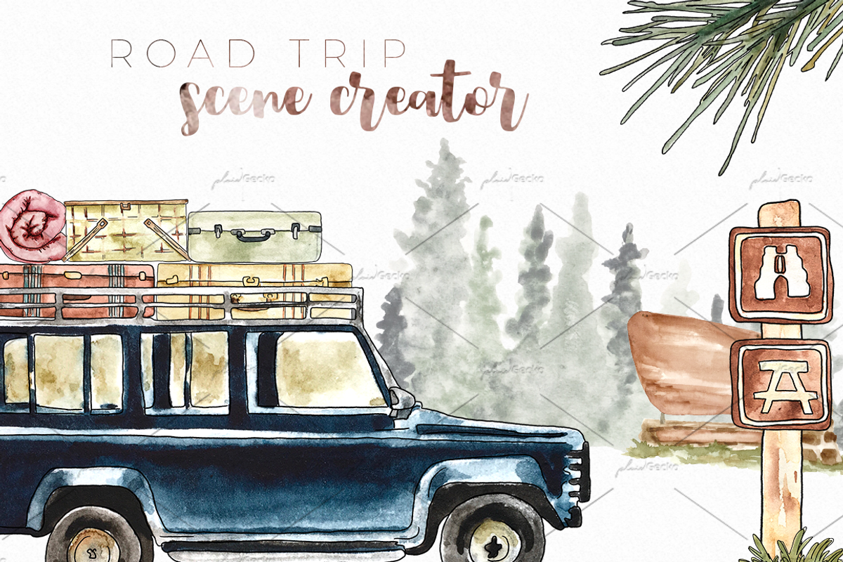 Outdoor Adventure Camping BUNDLE, an Illustration by plaidGecko