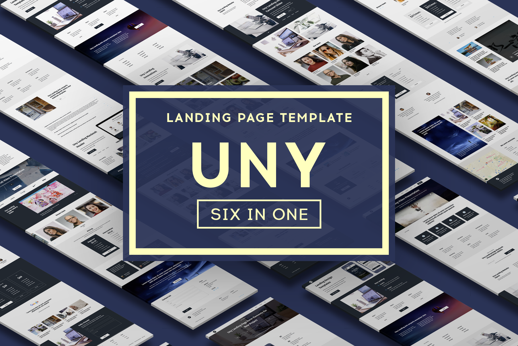 Uny landing page templates - 6 in 1