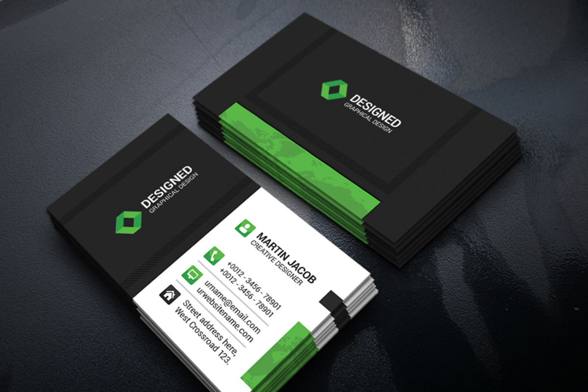 Dark Business Card, a Business Card Template by Creative_Arts
