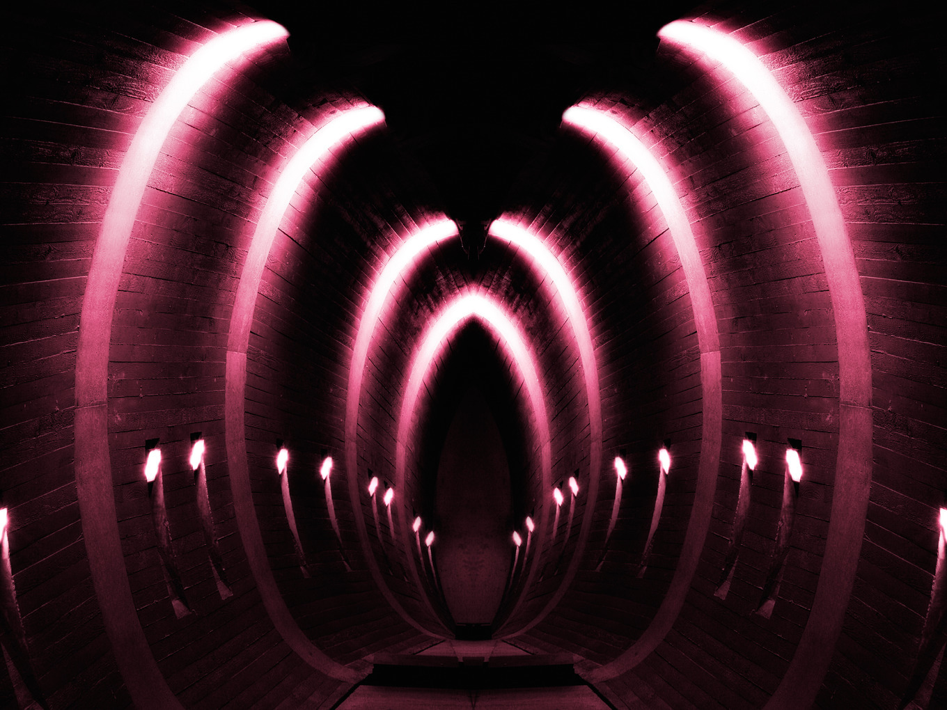 Pink Glowing Arches, an Abstract Photo by Bold Frontiers