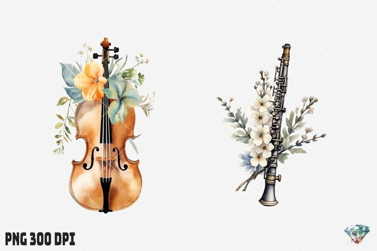 Flower Musical Instrument, an Illustration by Gemstone